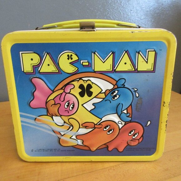 pac man | Other | Vintage Pac Man Tin Lunch Box | Poshmark
